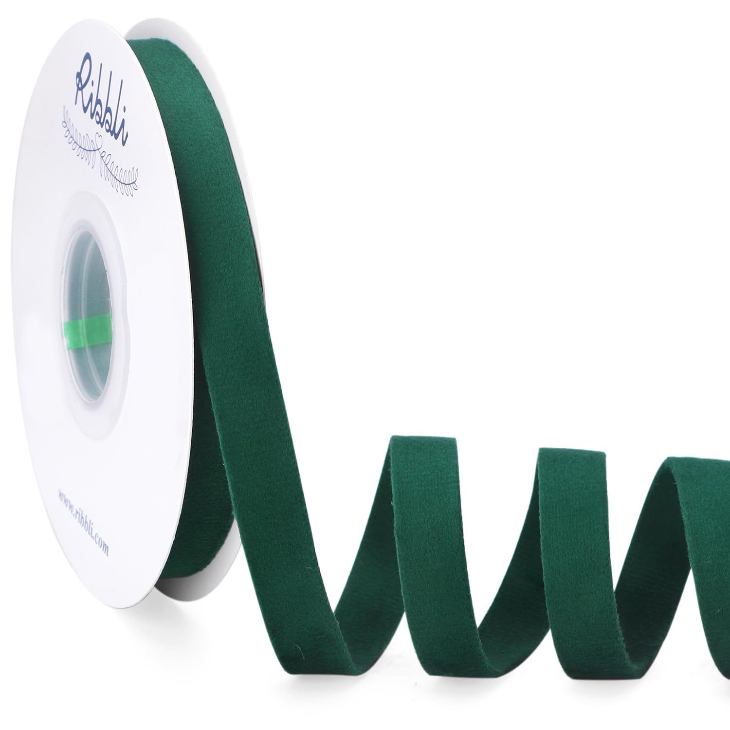 Amazon.com: Ribbli Forest Green Velvet Ribbon Double Faced 1/2 Inch 10 ...