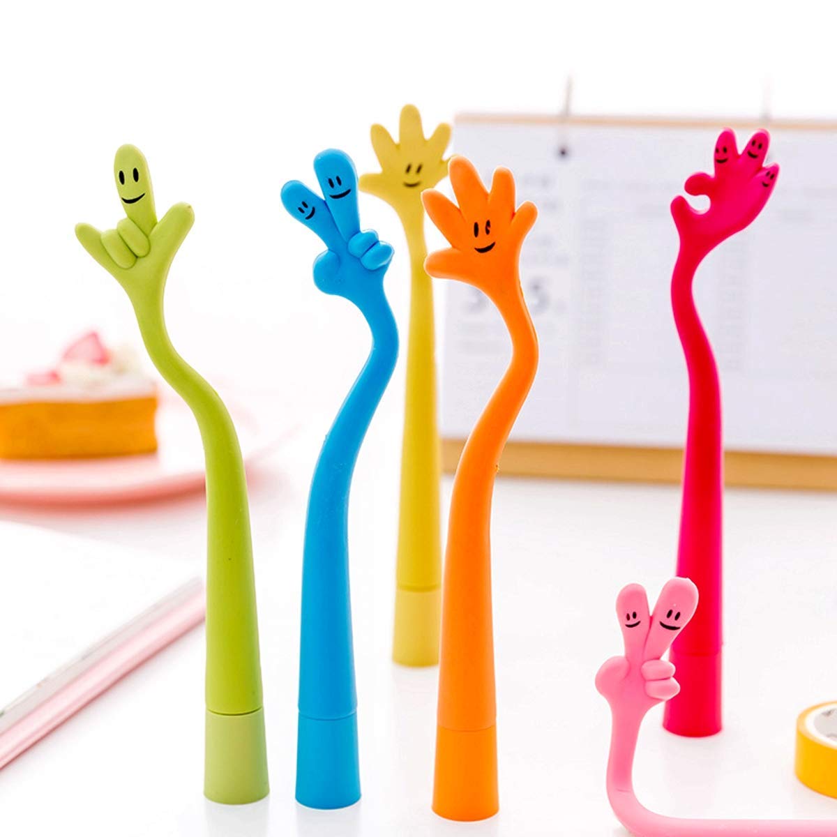 Snapklik.com : 25 X Novelty Finger Gesture Funny Bendable Ball Pen ...