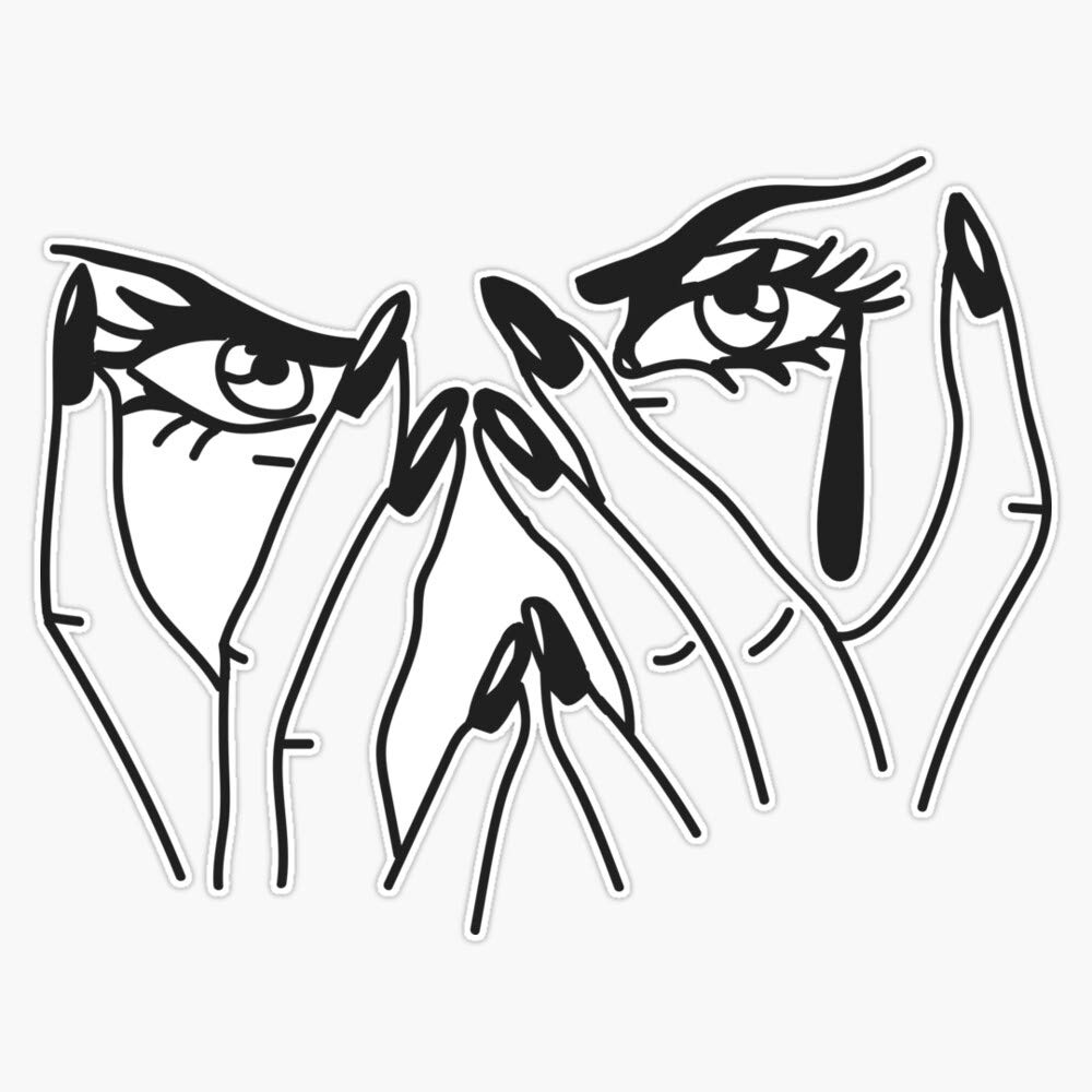 Amazon.com - Big Eyes Vinyl Waterproof Sticker Decal Car Laptop Wall ...