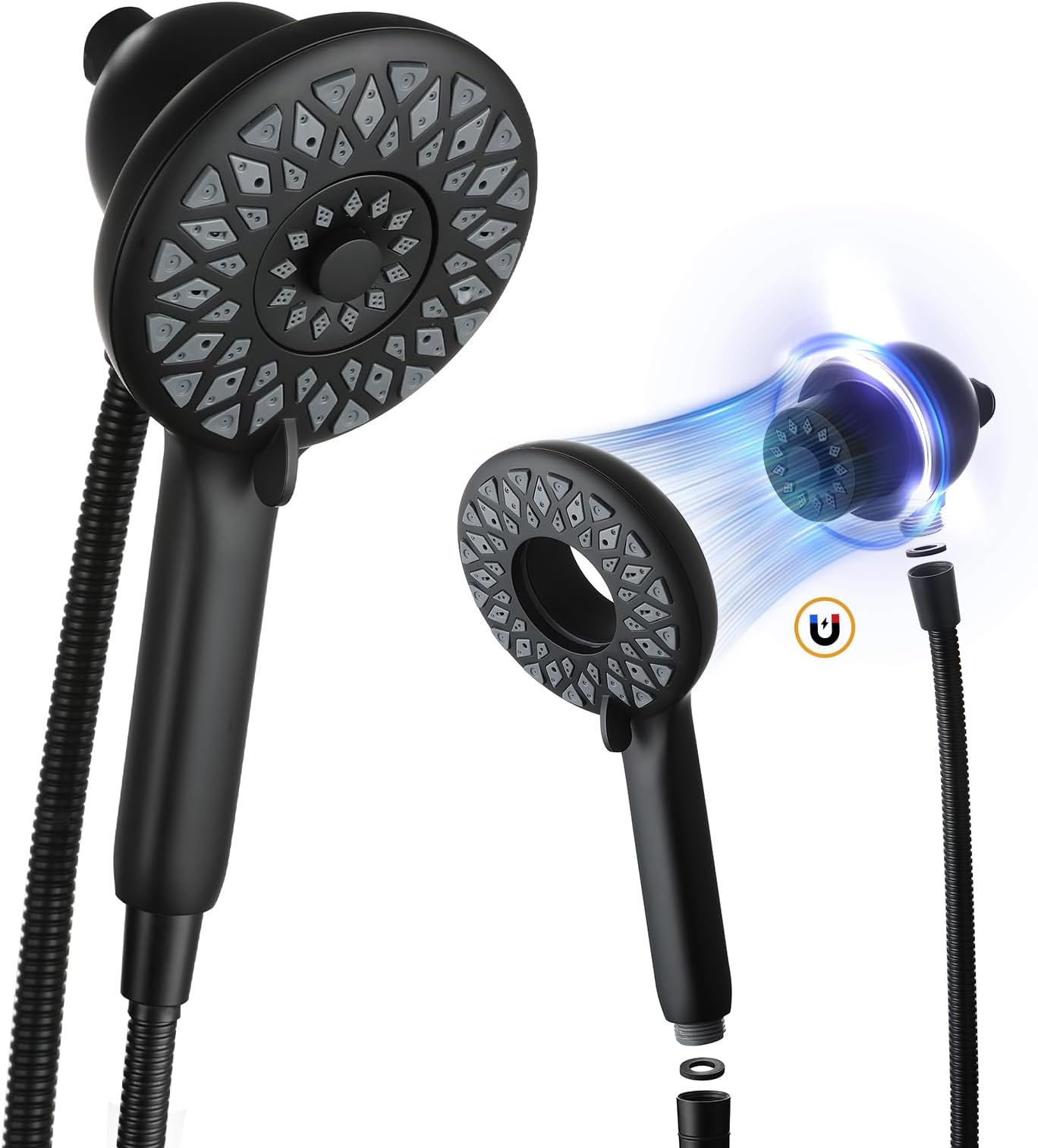 Fyhib Filtered Shower Head with Handheld - 10 Spray Modes High Pressure ...