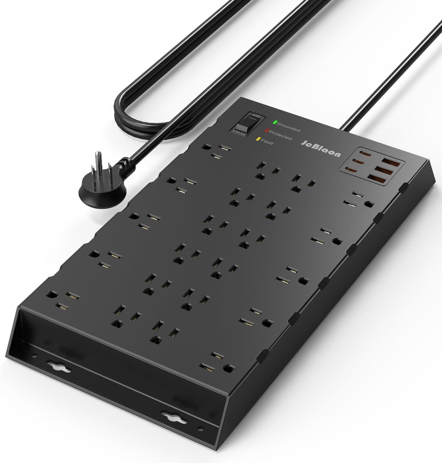 Amazon.com: 22 Outlets & 6 USB Big Power Strip, Jcblaon Surge Protector ...