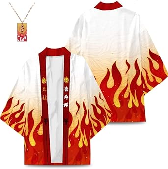 Amazon.com: Aytanzus Flame Hashira Kyoujurou Rengoku Kimono Cloak ...