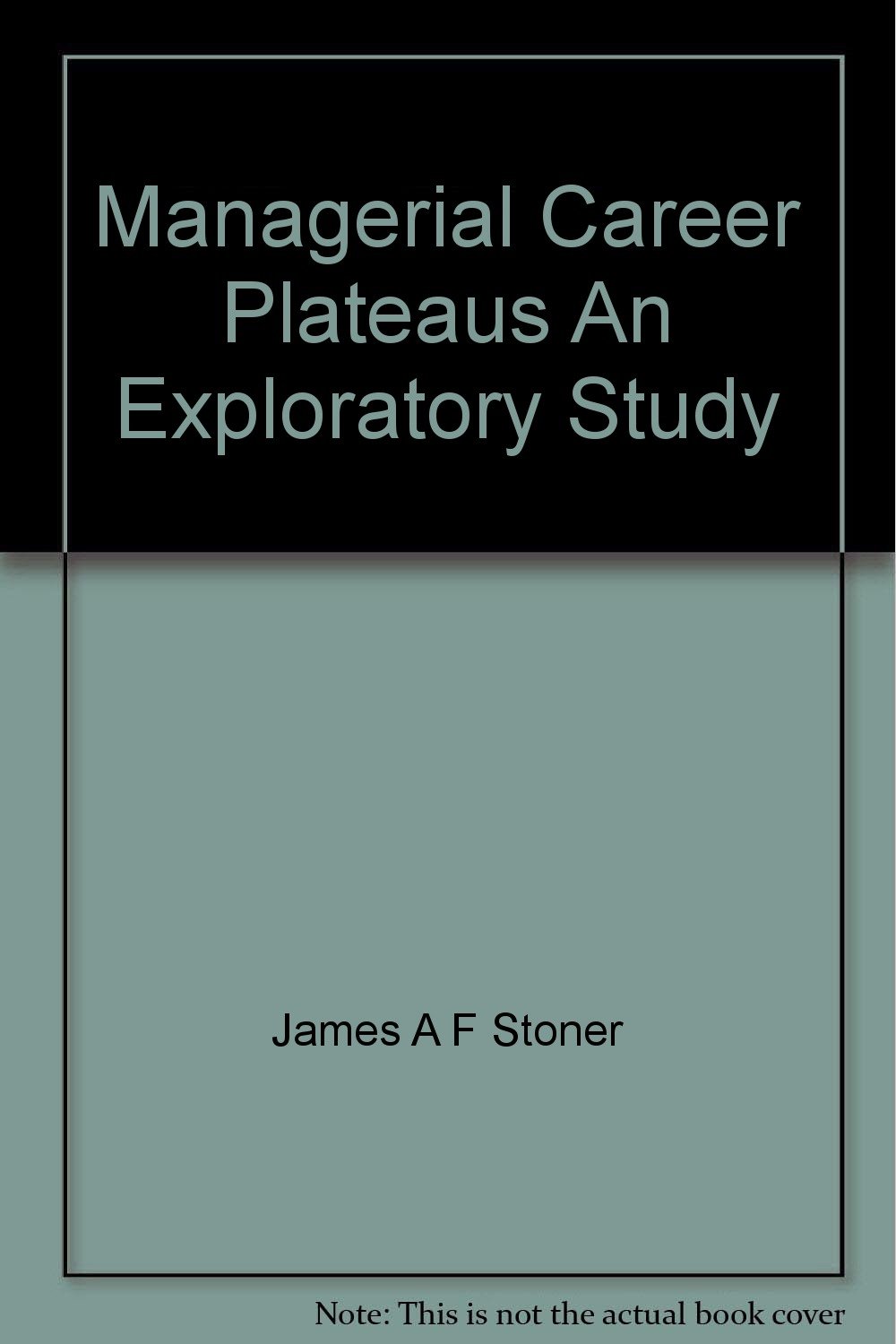 Managerial Career Plateaus An Exploratory Study: James A F Stoner ...