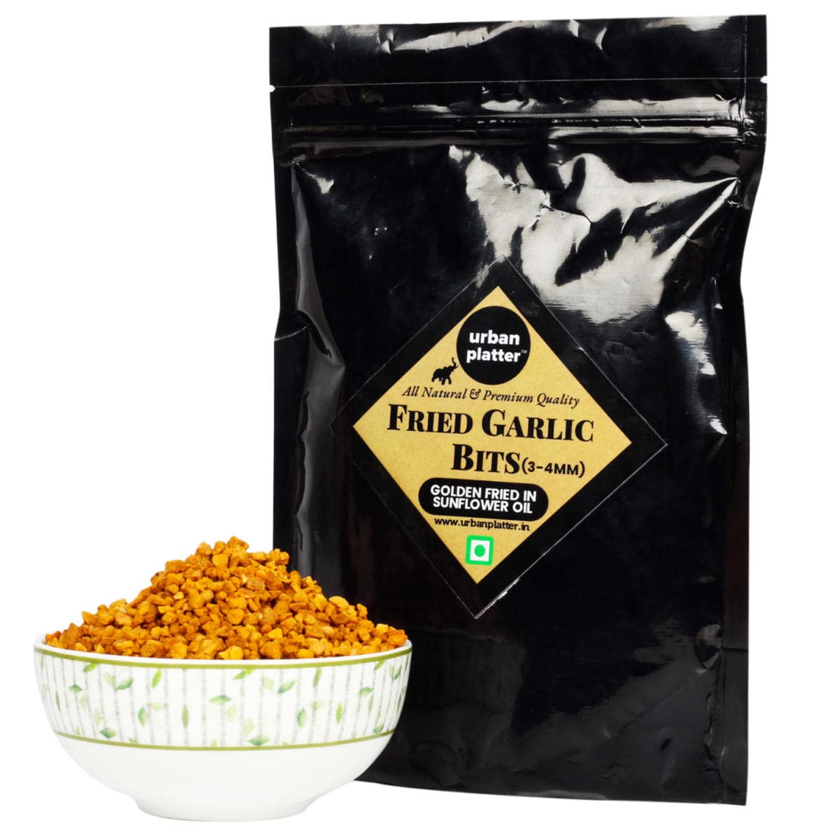 Urban Platter Fried Garlic Bits, 400g / 14.1oz [3-4mm, Crunchy, Golden ...