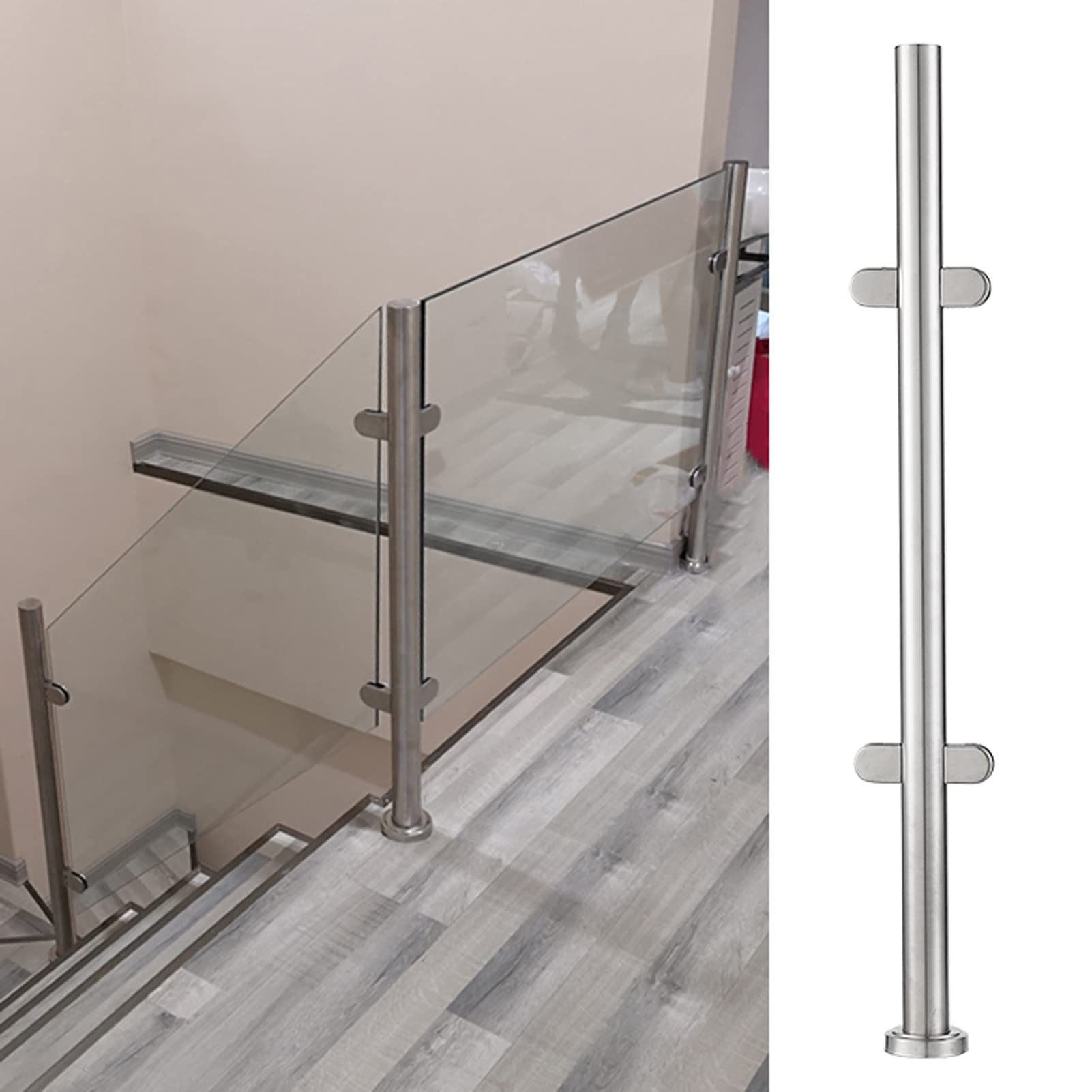 Buy Glass Railing Post 304 Stainless Steel Stair Baluster Divider ...