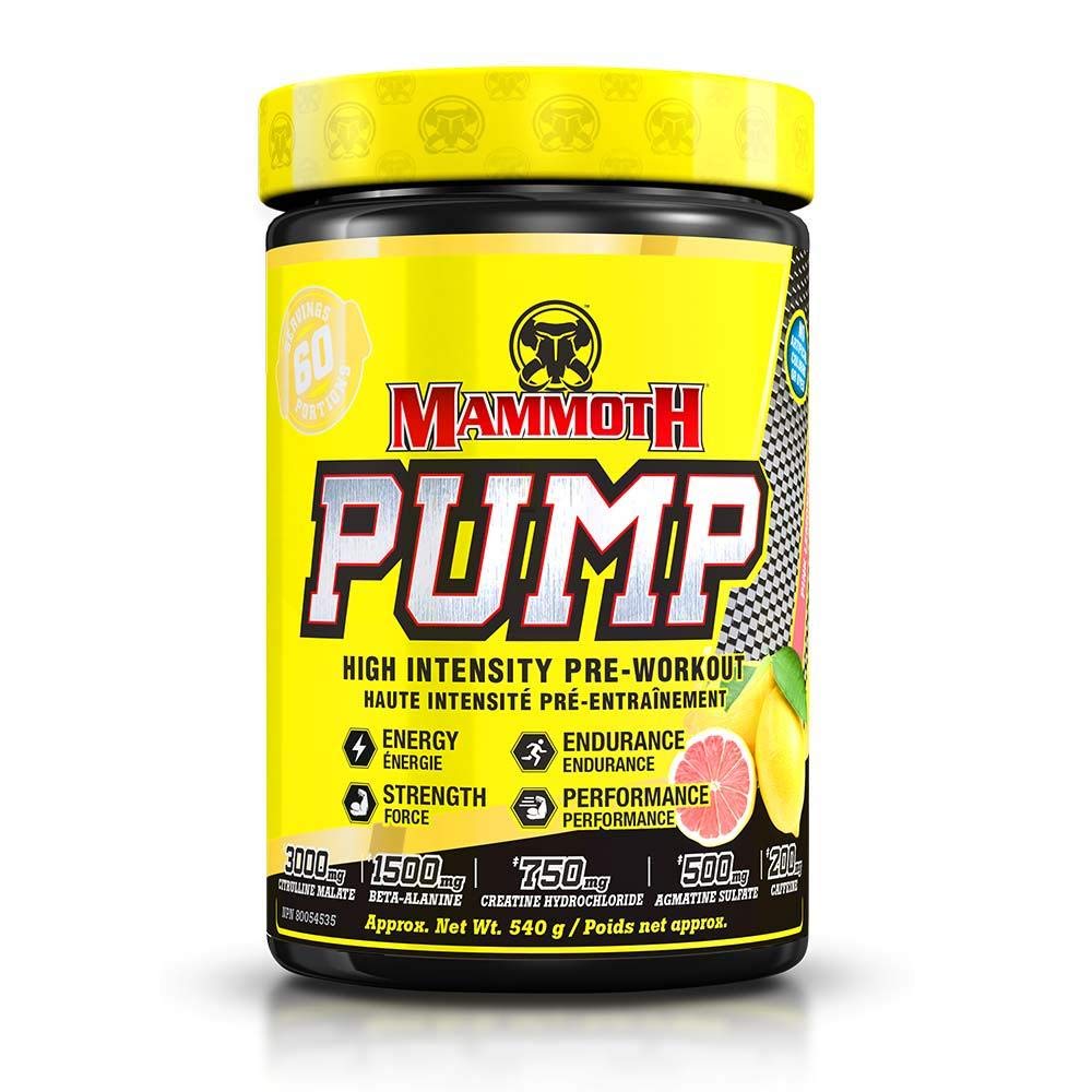 MAMMOTH PUMP – Pre Workout Powder, Superior Muscle Pumps, Increase ...