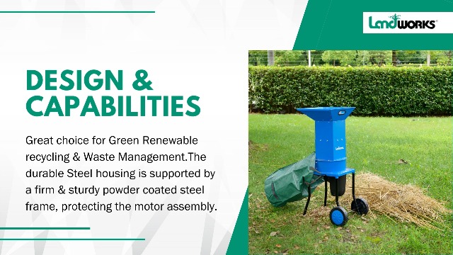 Snapklik.com : Landworks Leaf Mulcher Shredder Electric Green And Waste ...