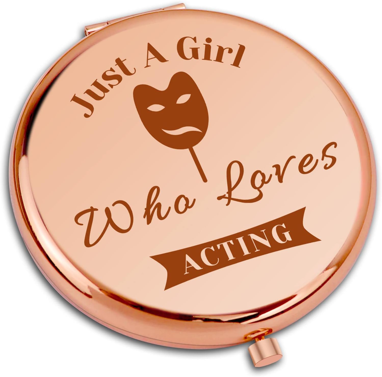 Dabihu Theatre Lover Gifts Compact Rose Gold Makeup Mirror for Actors ...