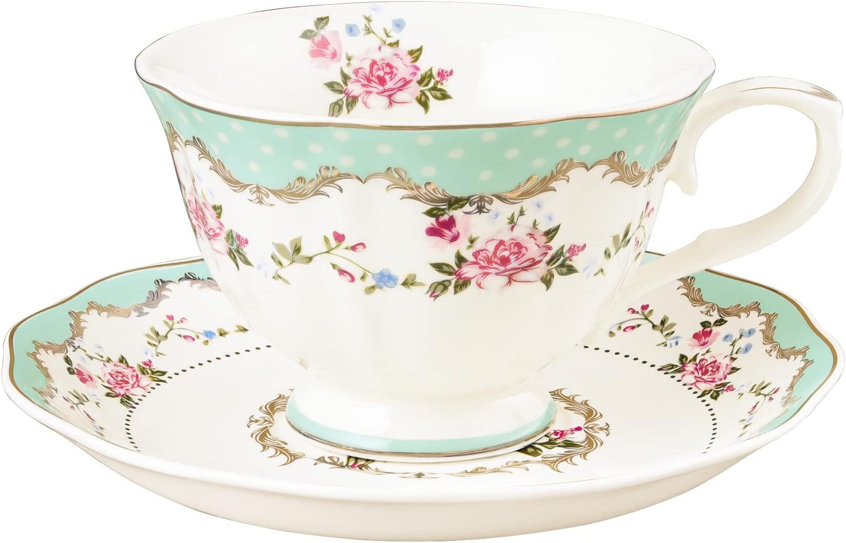 Royal Albert Modern Vintage ROSCON26135 Teetasse und Untertasse, 2 ...