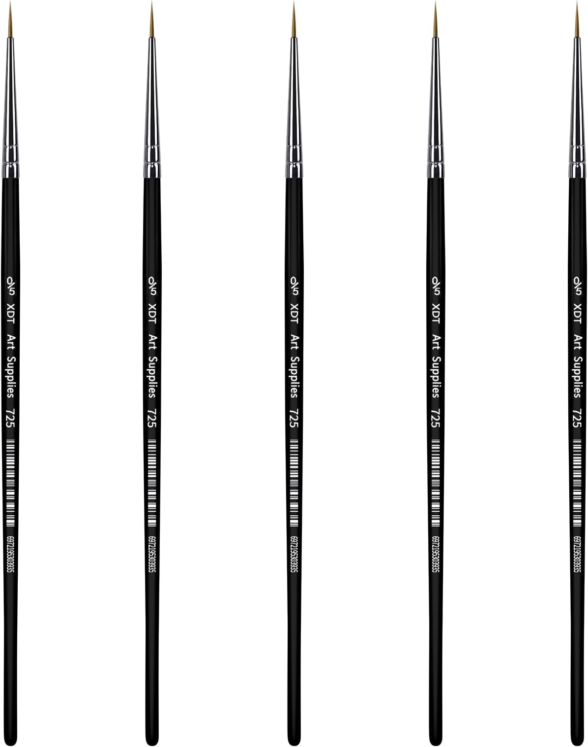 Amazon.com: ZEM Brush Golden Synthetic Long Script Liners Artist Paint ...