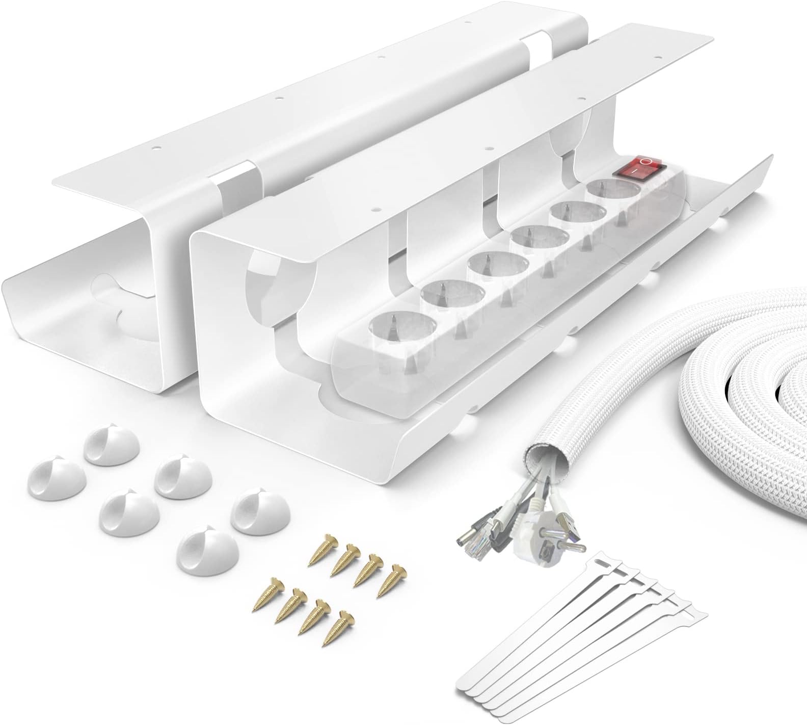 Stilemo Cable Management Bureau Conduit de Câbles – Set Goulotte Passe ...