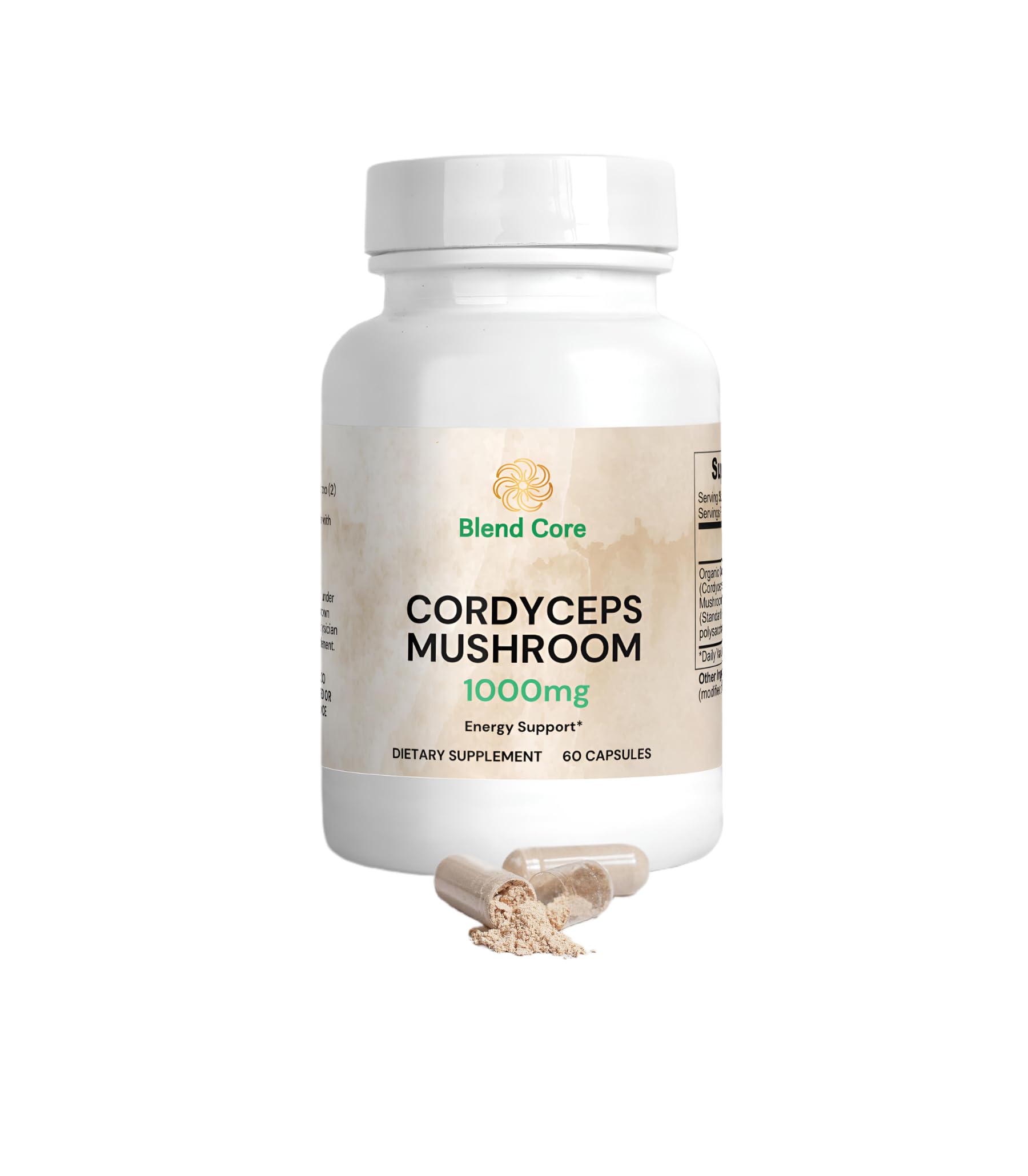 Amazon.com: Blend Core Cordyceps Mushroom Immune Support Capsules ...