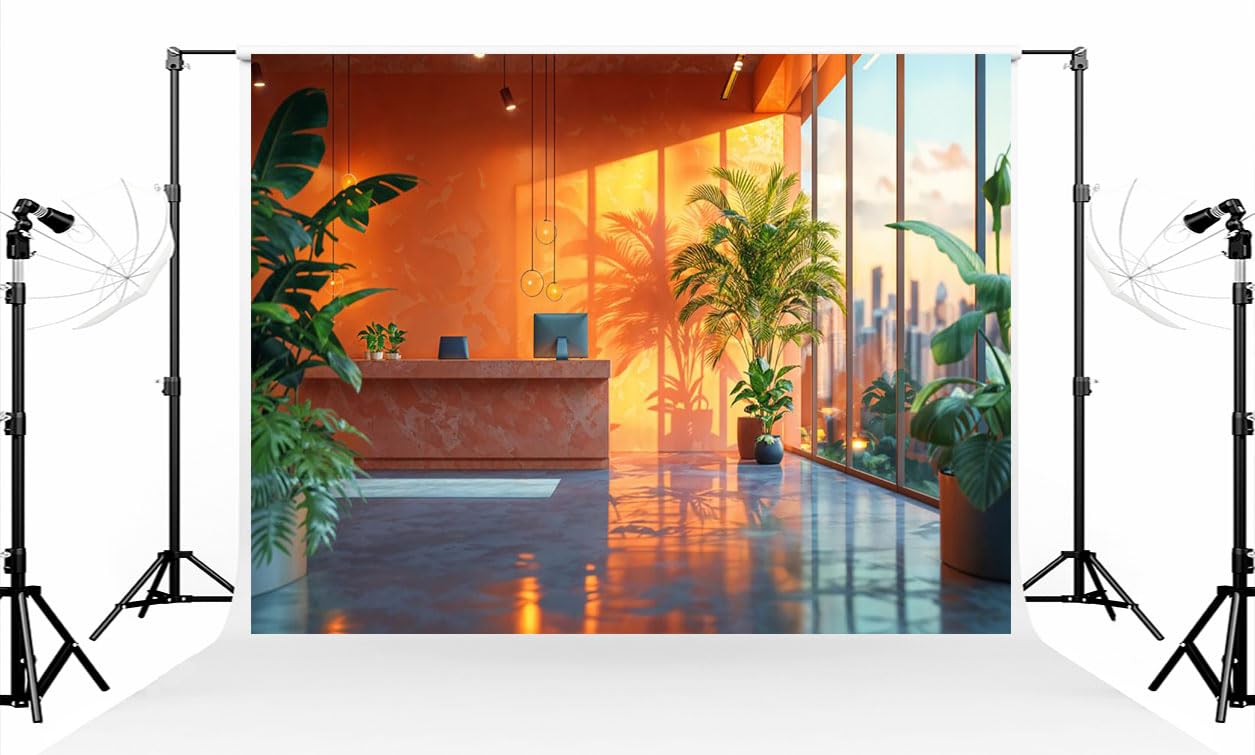 Office Video Backdrop YYNXSY 7x5FT Office Backdrop With Window - Video ...