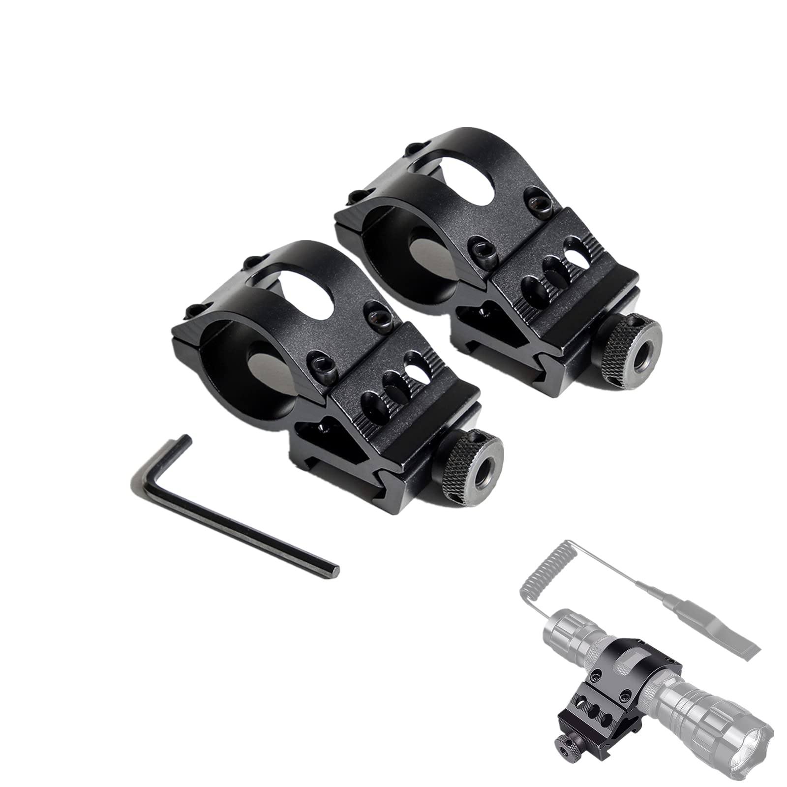 Snapklik.com : 2 Pack 1" Offset 45 Degree Picatinny Rail Mount ...