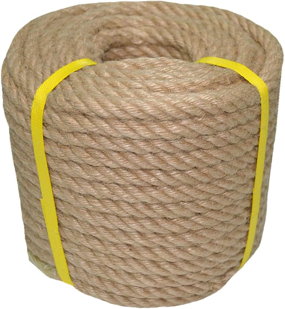Amazon.com: Natural Jute Rope Hemp Rope (1/2 in x 50 ft) Strong Jute ...