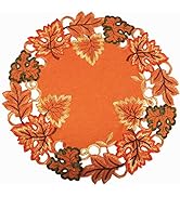 Amazon.com: Harvest Fall Table Runner 13"x36",Cutwork Embroidered Maple ...