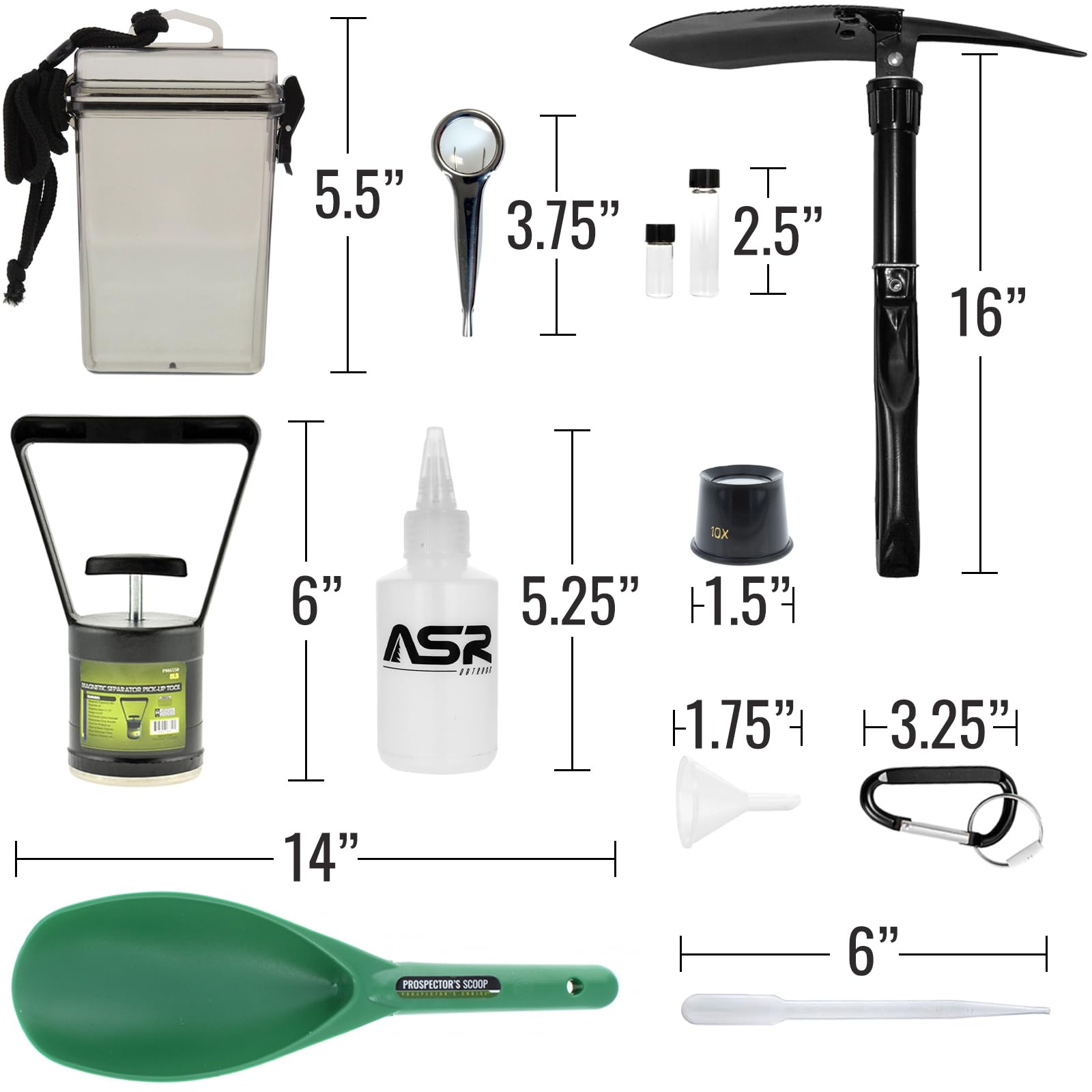 Snapklik.com : ASR Outdoor Complete 21pc Gold Prospecting Equipment ...
