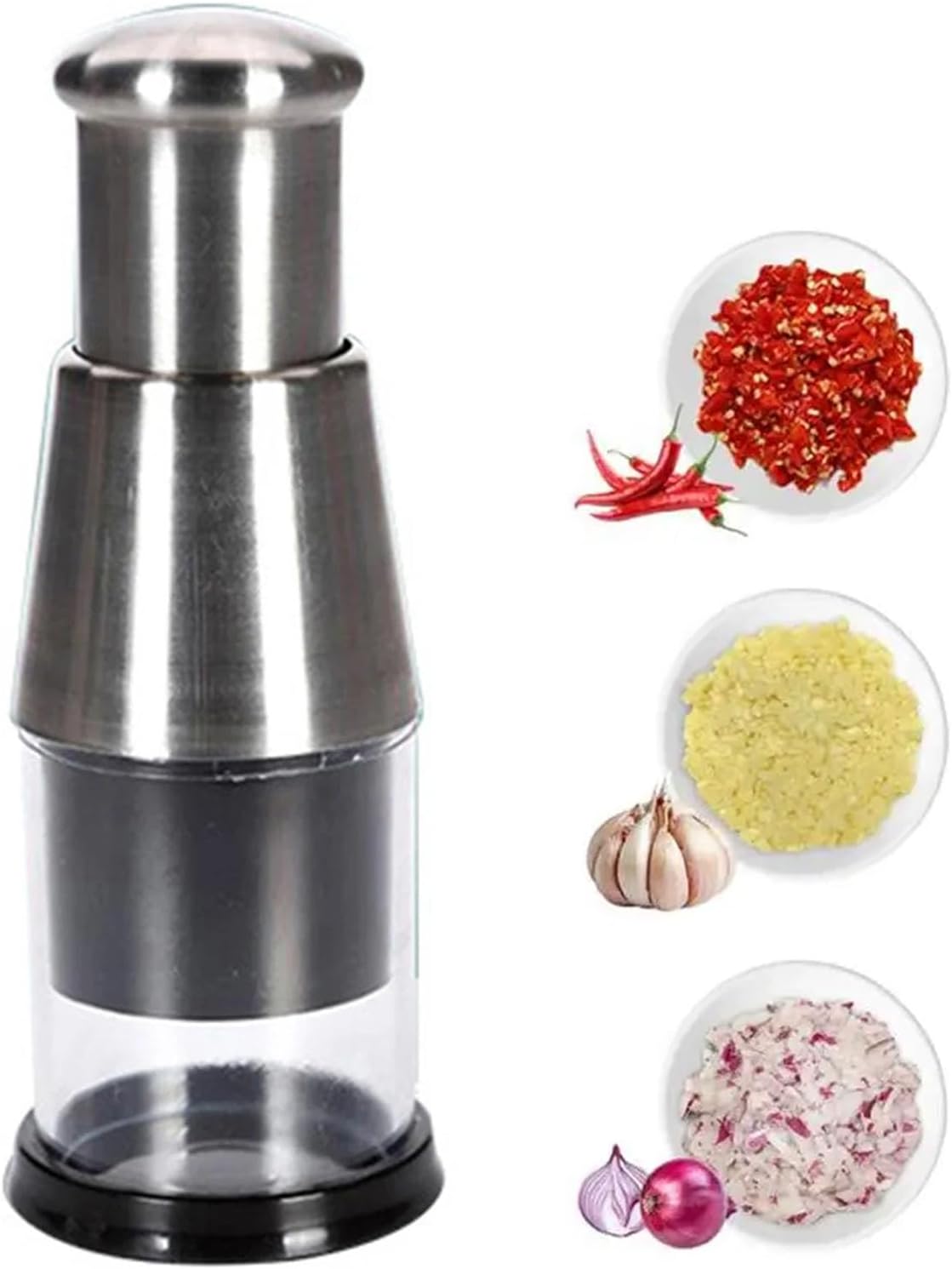 Amazon.com: Manual Garlic Chopper Garlic Crusher Pressing Handheld Food ...