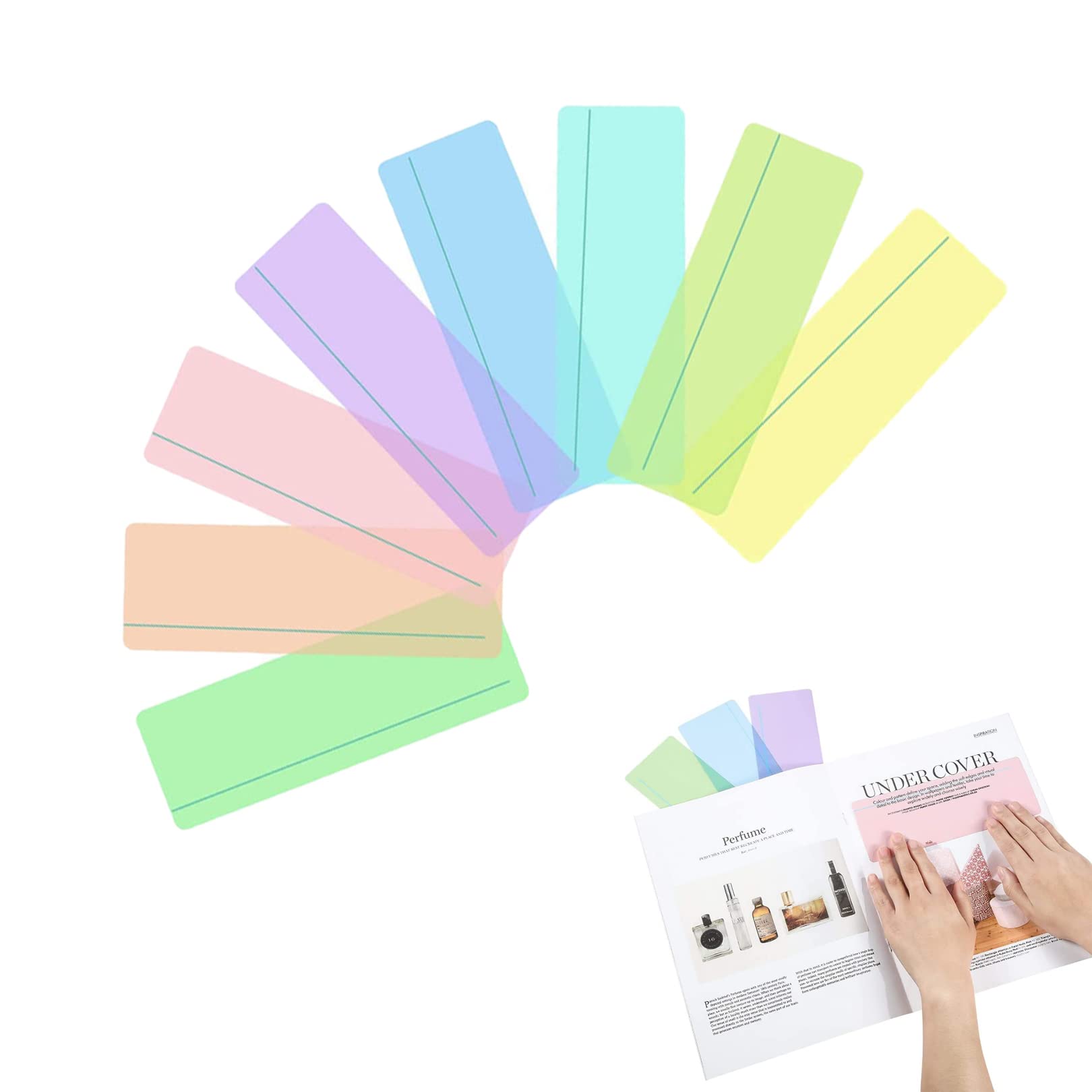 8Pcs Coloured Dyslexia Overlays Rulers,Guided Reading Highlight Strips ...