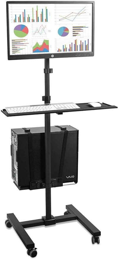 Amazon.com: Mount-It! Rolling Computer Cart, Mobile Workstation with ...