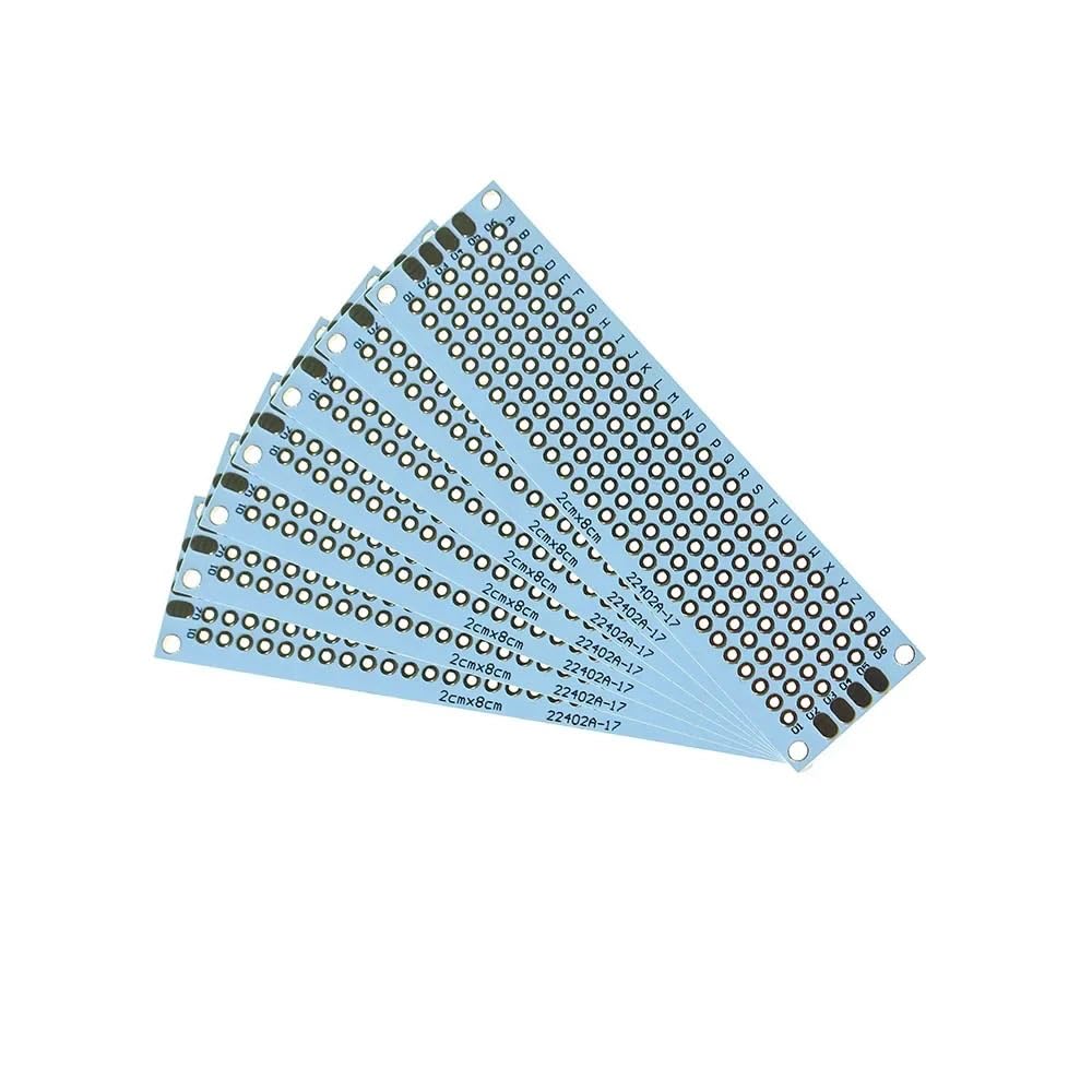 5PCS Double Sided PCB White 2X8 3X7 4x6 5x7 7x9cm Prototype PCB Board ...