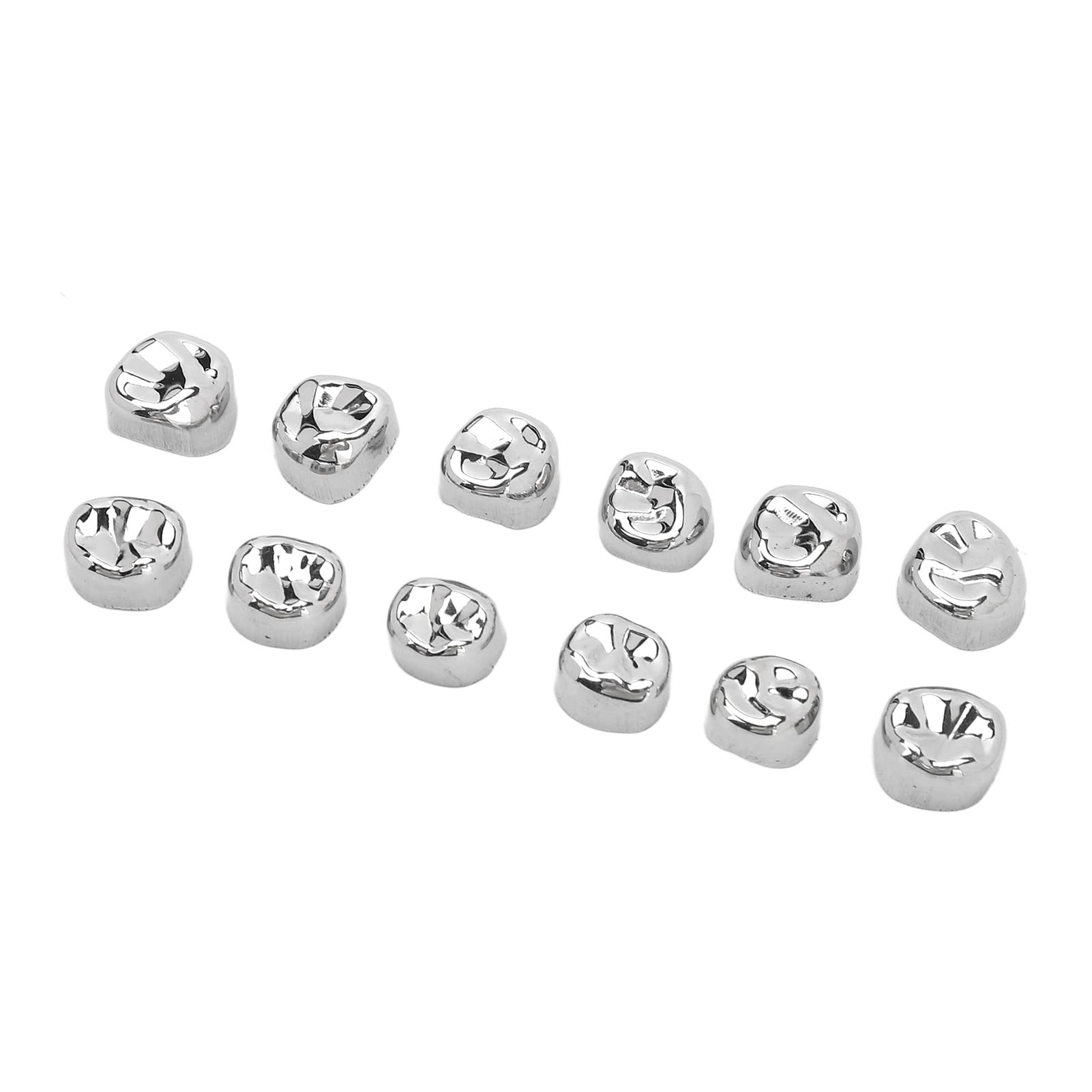 Snapklik.com : 12pcs Dental Molar Metal Crowns Stainless Steel Molar ...
