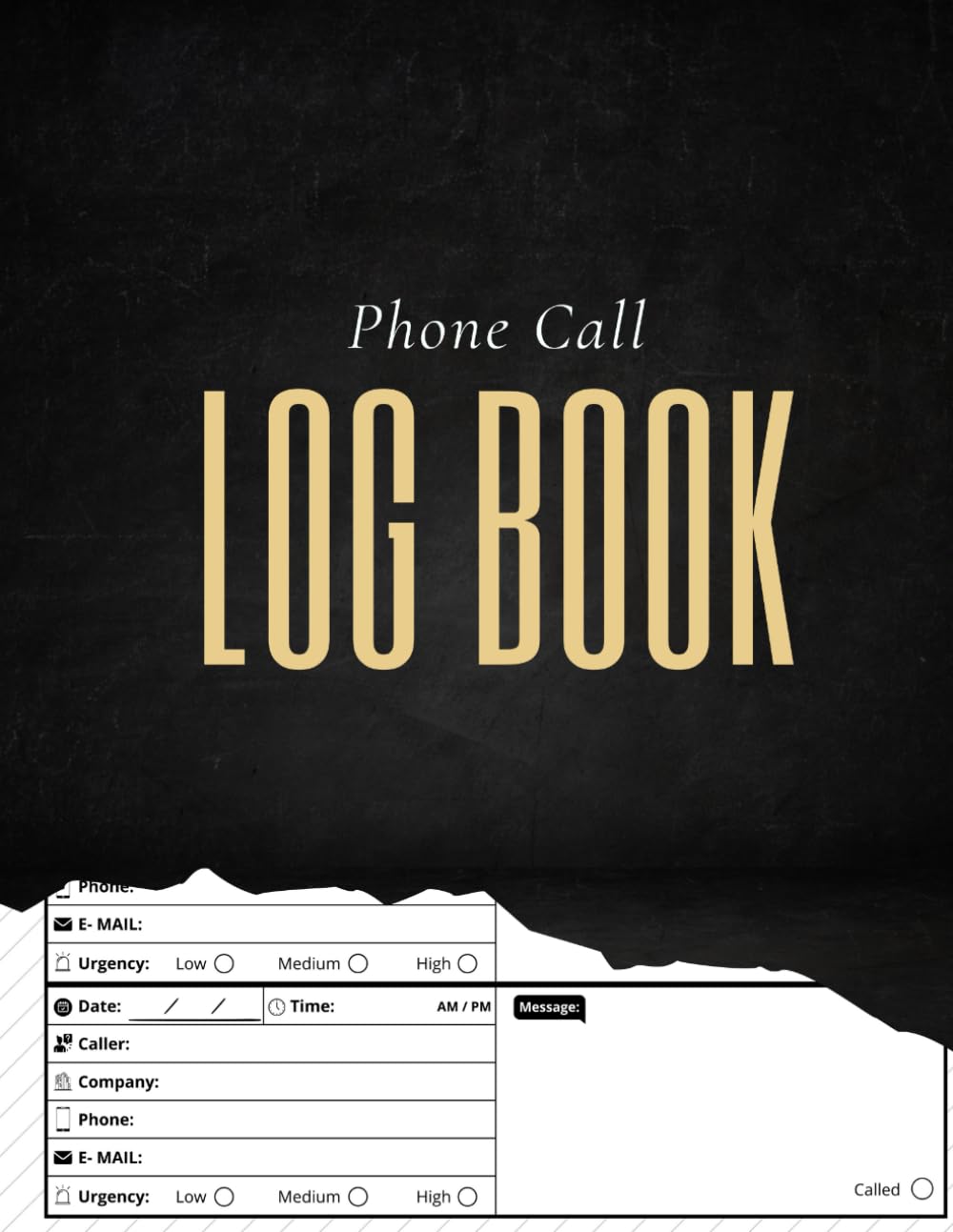 Phone Call Log Book: Message, Voicemail and Phone Call Book For Office ...