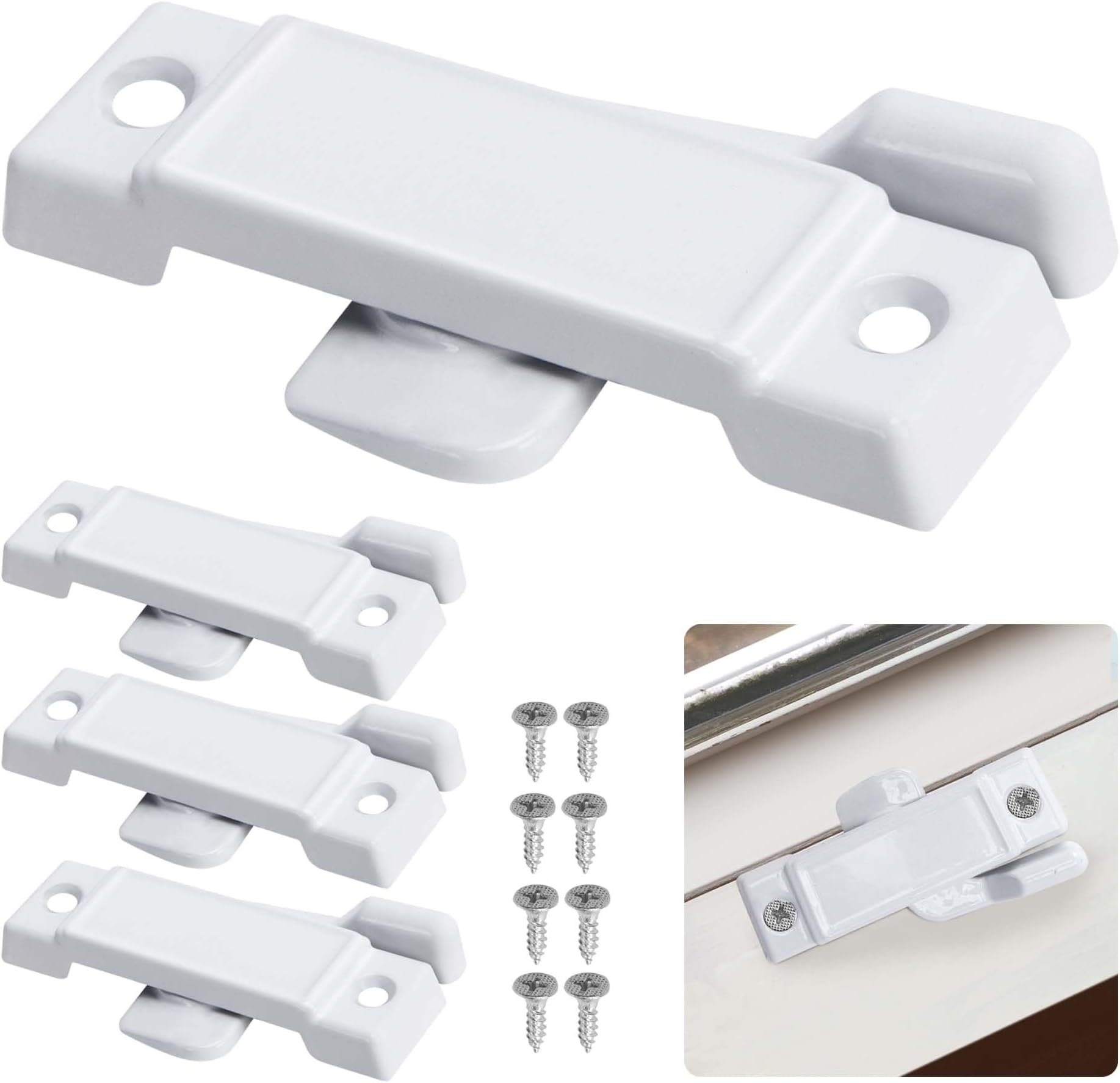 Window Sash Lock, 4 Pack Window Locks for Up and Down Windows and ...