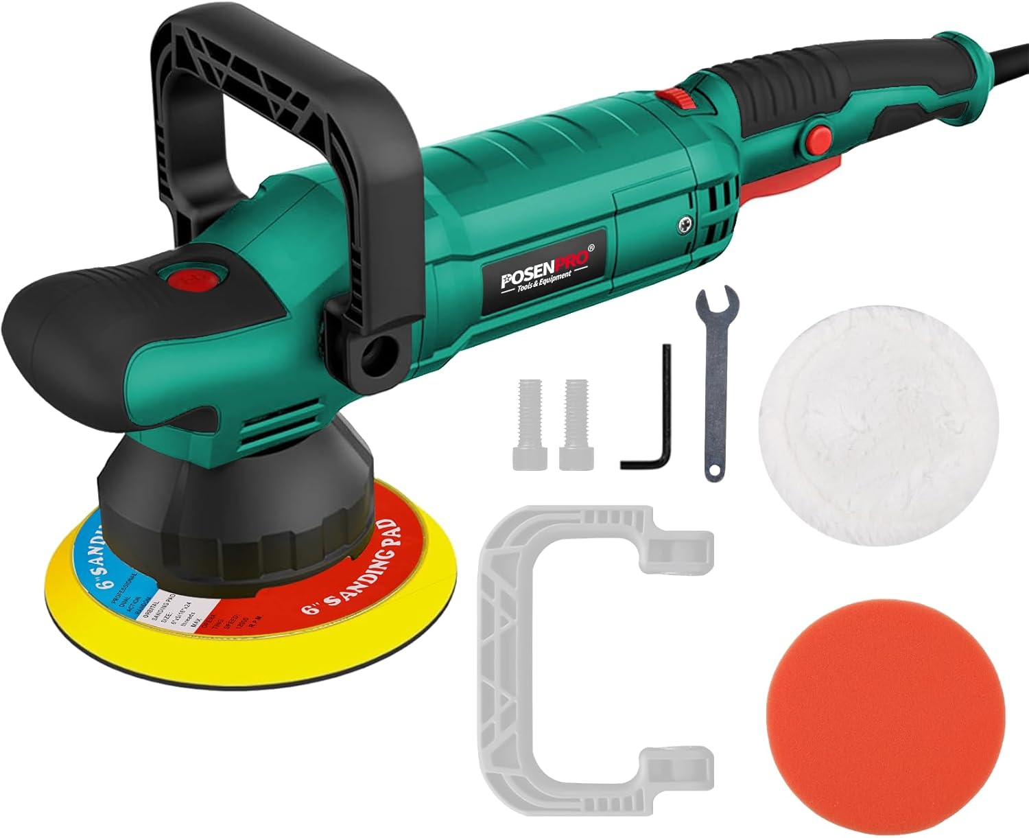 Dual Action Polisher Kit,POSENPRO Random Orbit Car Polisher and Buffers ...