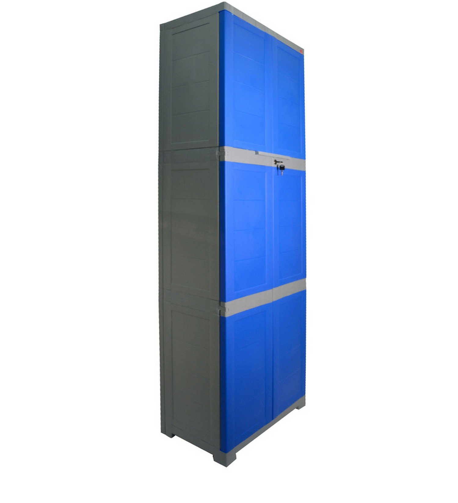 Cello Novelty Large Plastic Cupboard, Blue and Grey | Storage Cupboard ...