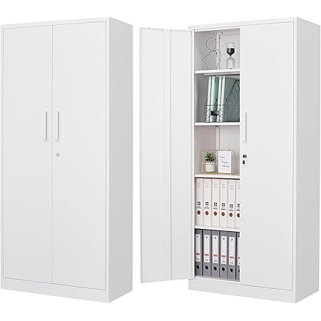 Amazon.com: INTERGREAT Metal Storage Cabinet with Locking Doors and ...