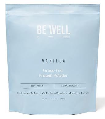 Amazon.com : Be Well by Kelly Vanilla Grass-Fed Beef Protein Powder ...