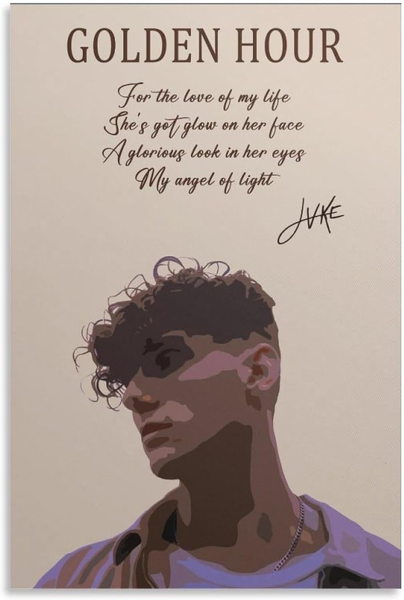 Amazon.com: JVKE - Golden Hour Canvas Poster Bedroom Decoration ...