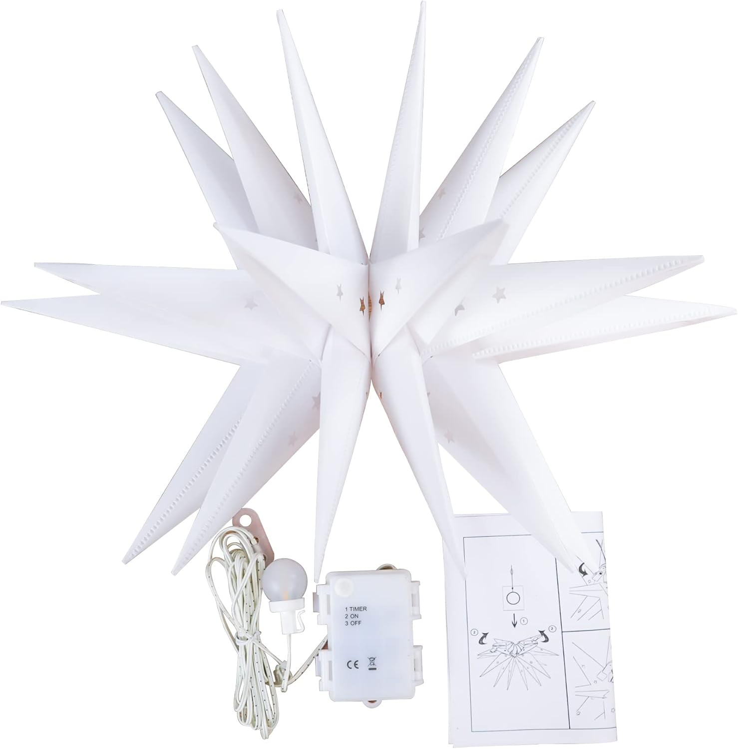 Buy FUCHSUN Moravian Star Led Light with Timer Function Star Tree ...