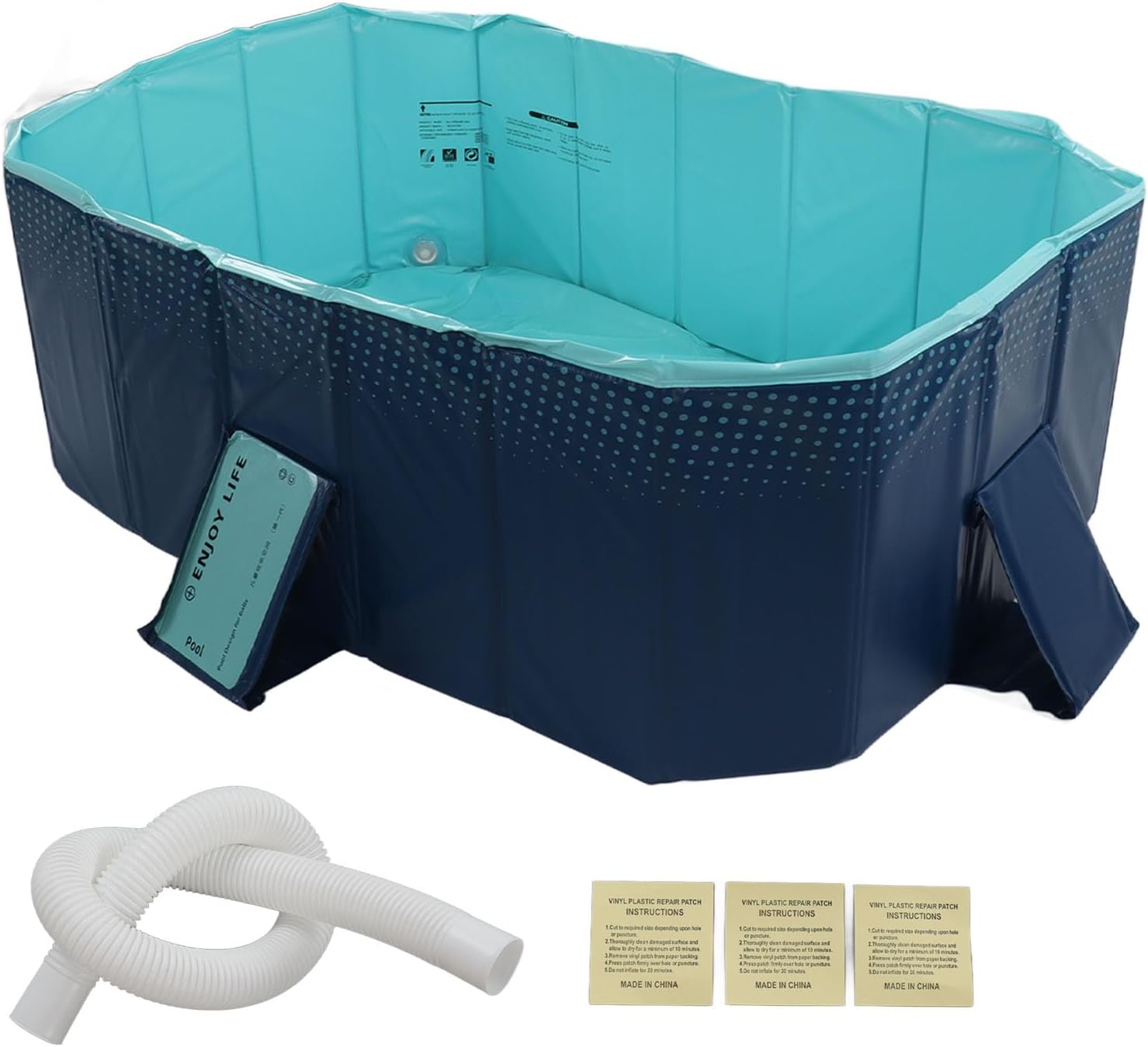 Amazon.com: Foldable Swimming Pool, Non-Inflatable Portable Leakproof ...