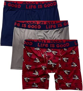 Life is Good® Mens 3Pk Super Soft Boxer Brief, Xl at Amazon Men’s ...