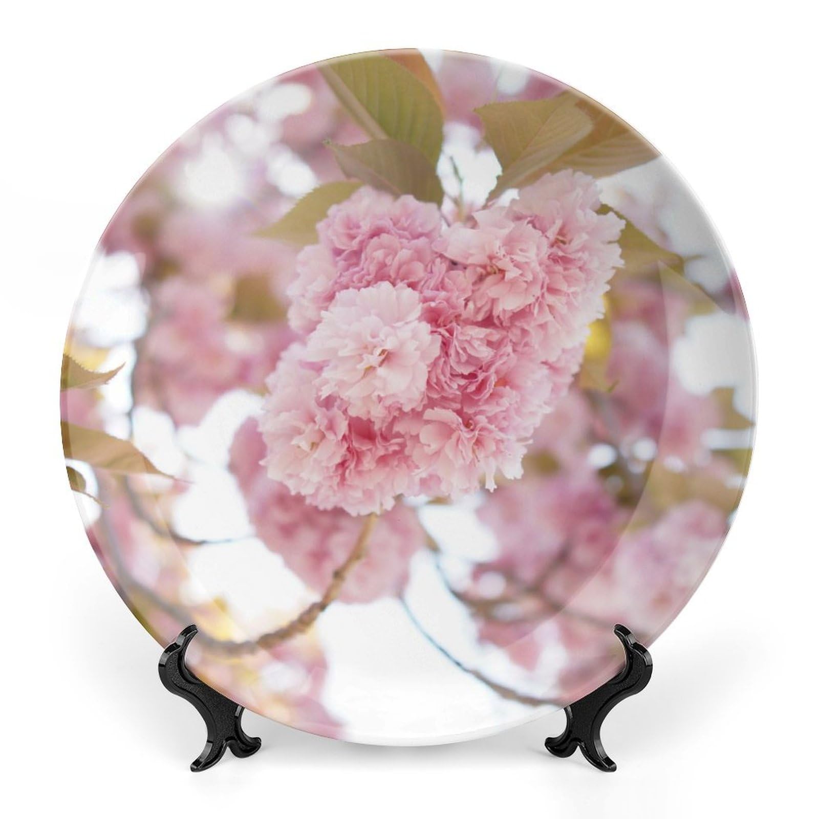 Amazon.com | Decorative Plate for Wall Hanging, Cherry Blossoms Flowers ...