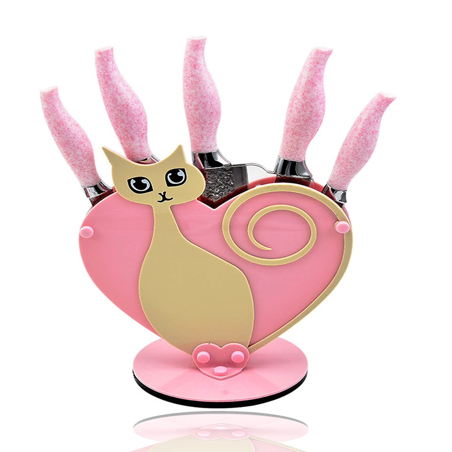 Amazon.com: Kitchen Knives Set, Stainless Steel Knife Set with Novelty ...