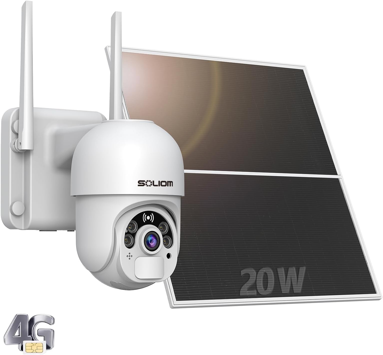 Amazon.com : SOLIOM 4G LTE Cellular Security Camera [24/7 Recording ...