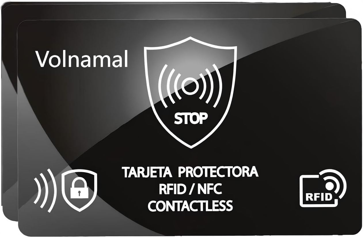 Volnamal NFC RFID Blocking Cards Blocker for contactless Safe Cards ...