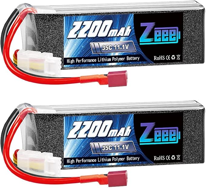 Zeee 3S Lipo Battery 11.1V 2200mAh 35C Soft Case Battery with Deans ...
