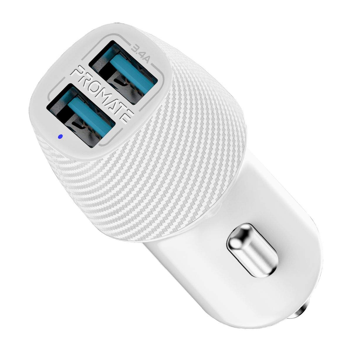 Promate Car Charger, Ultra-Compact Smart Dual USB Car Charger with 3.4A ...