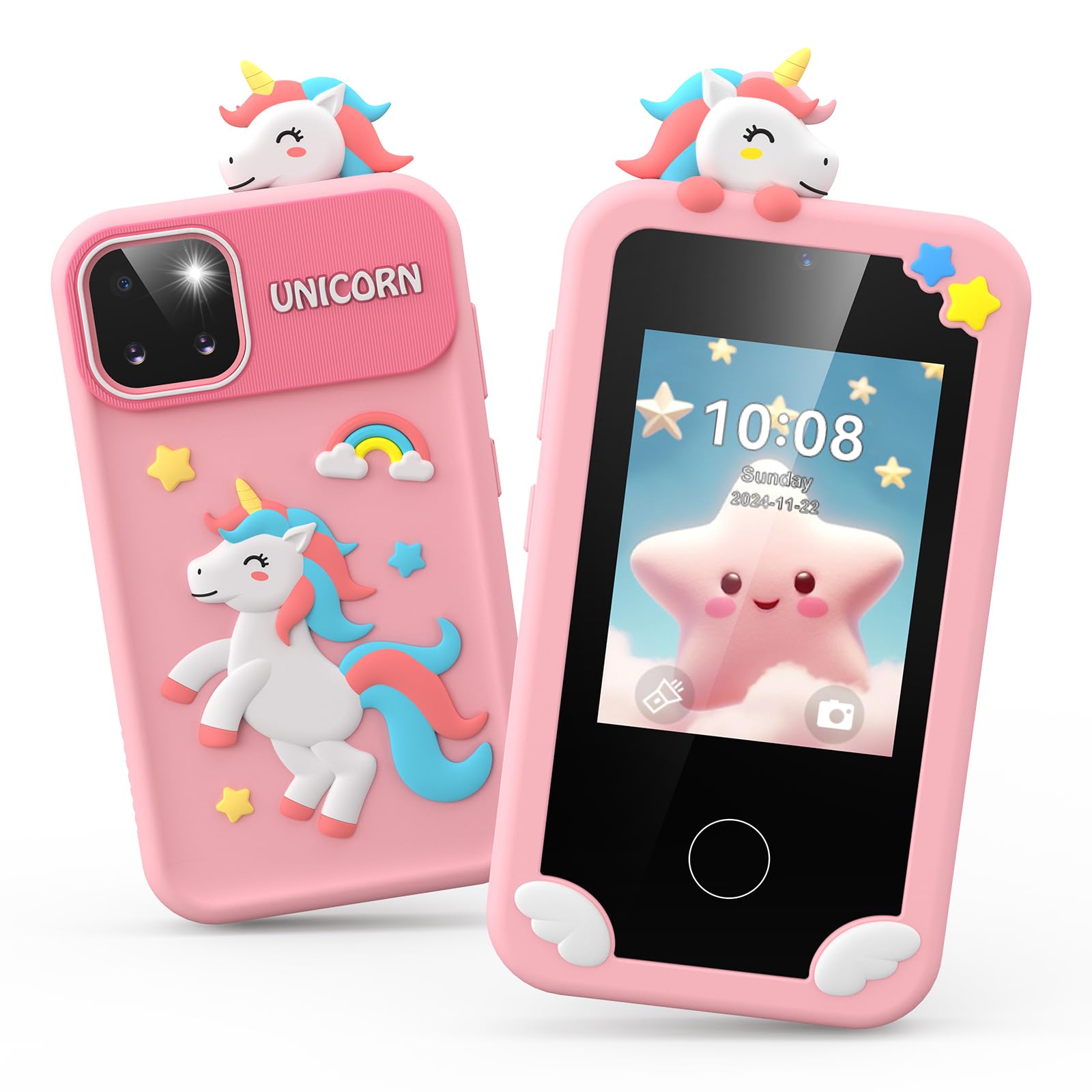 Amazon.com: Kids Phone for Girls Age 3-9, Kids Smart Phone with ...