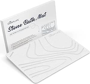 Amazon.com: Graplife Stone Bath Mat - Non-Slip Super Absorbent ...
