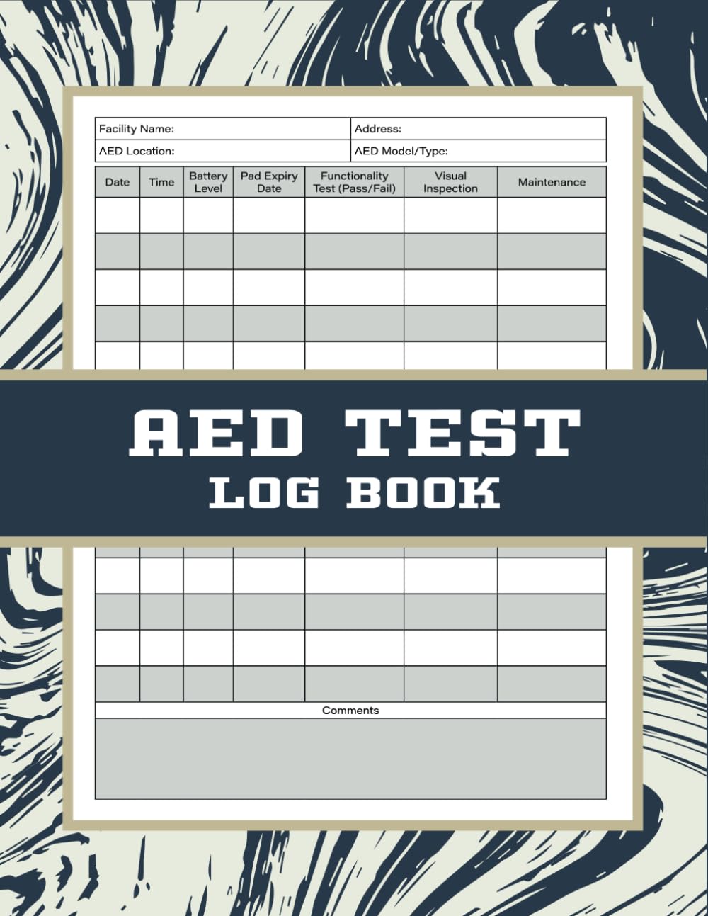 AED Test Log Book: A Record Book To Track Automated External ...