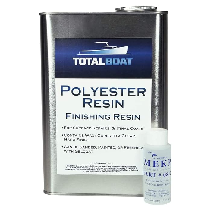 Buy TotalBoat Polyester Finishing Resin - Marine Grade Fiberglass Resin ...