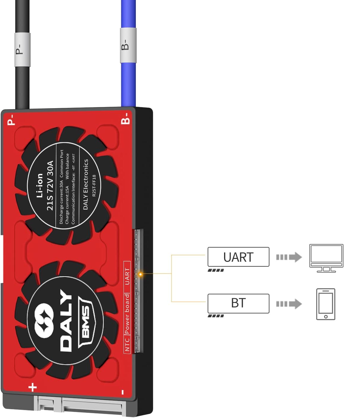 DALY Smart BMS Li-ion 21S 72V 30A PCB Battery Botswana | Ubuy