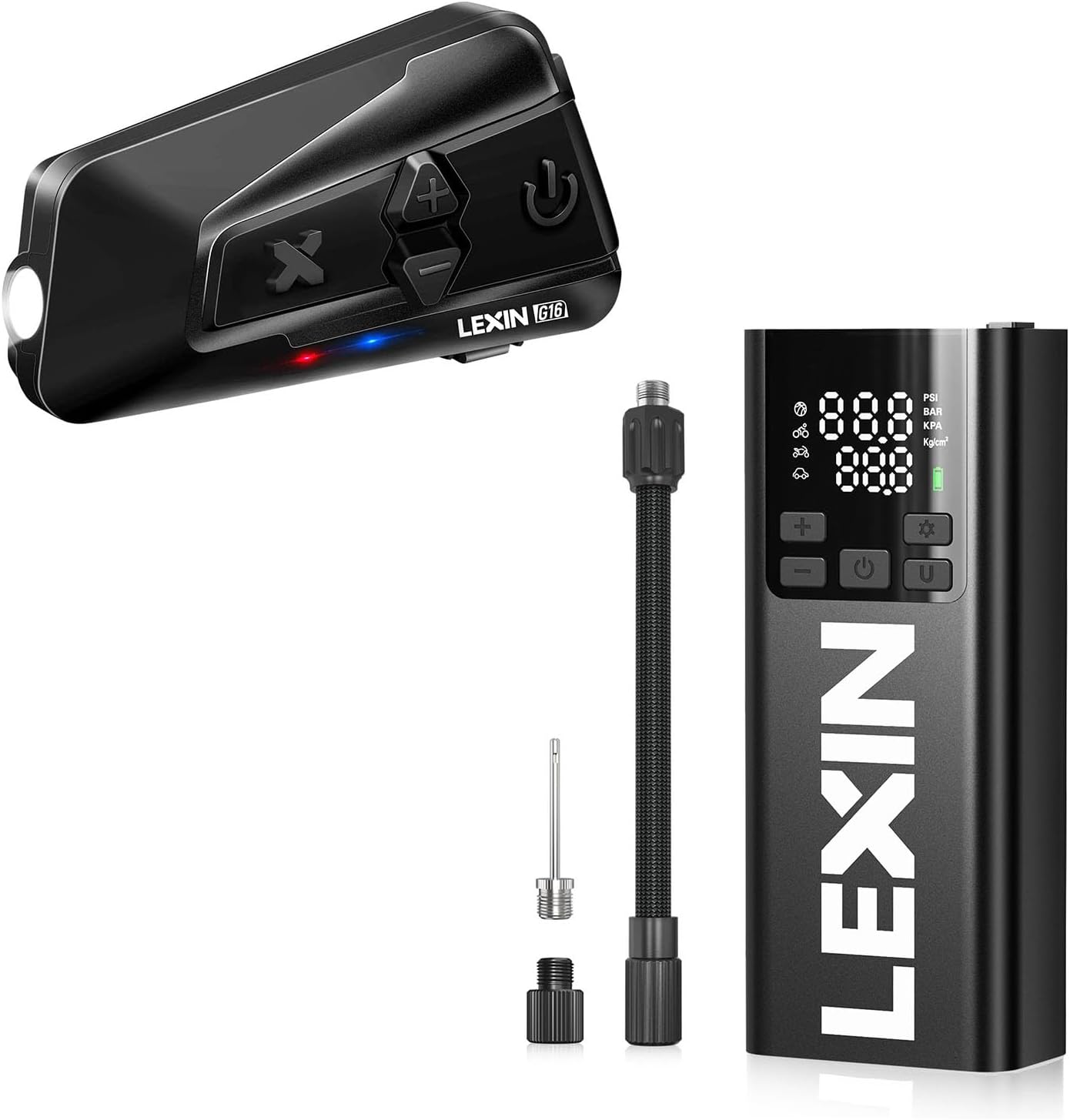 Amazon.com: LEXIN G16 Motorcycle Bluetooth Headset with Light, 16 ...