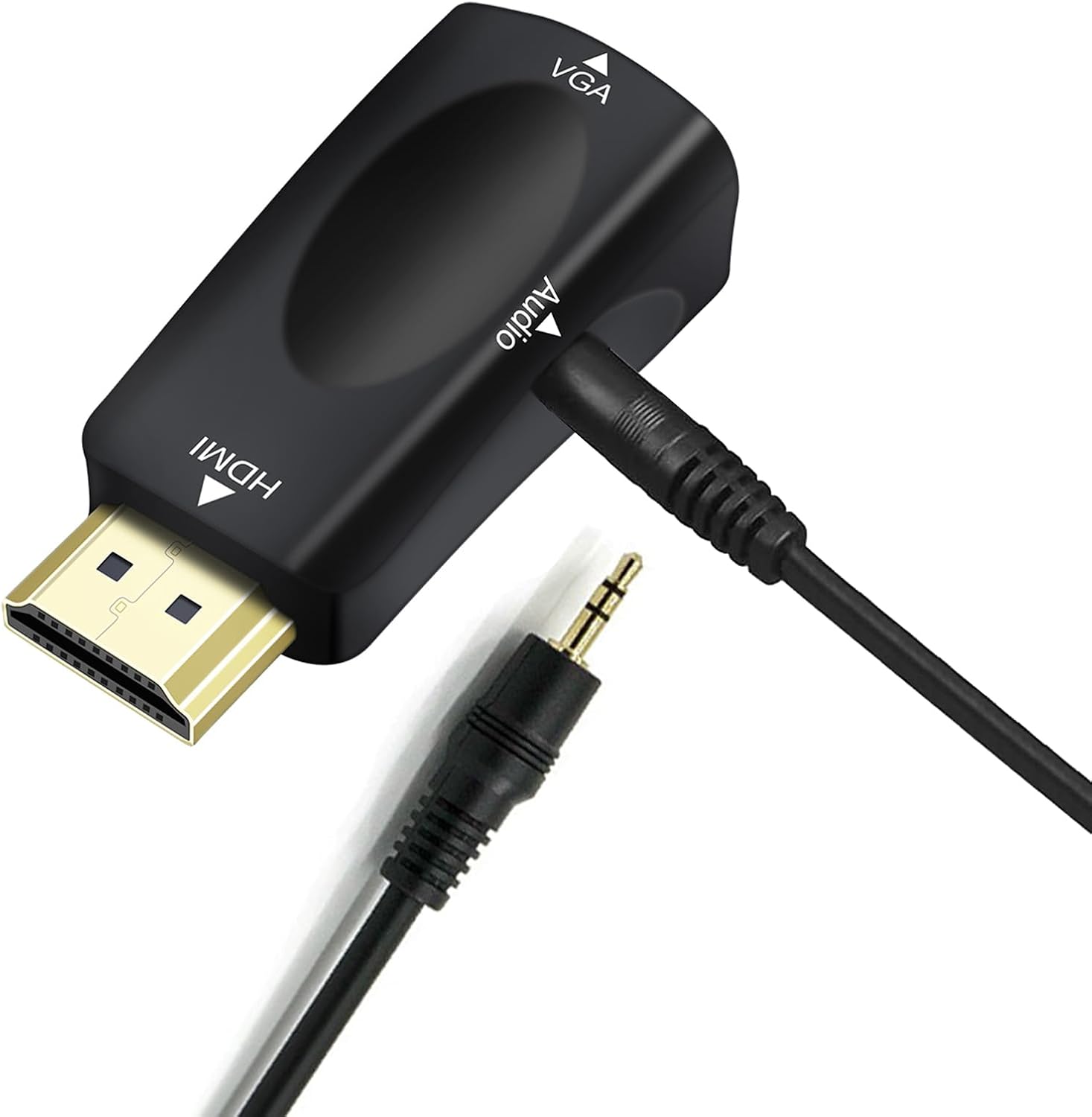 Amazon.com: DTECH Directional HDMI to VGA Adapter with Audio Output 3 ...