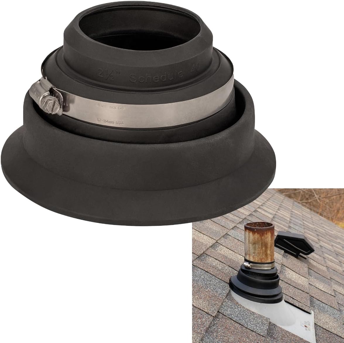 The Ultimate Pipe Flashing (4" Boot) - Roof Flashing - Amazon.com